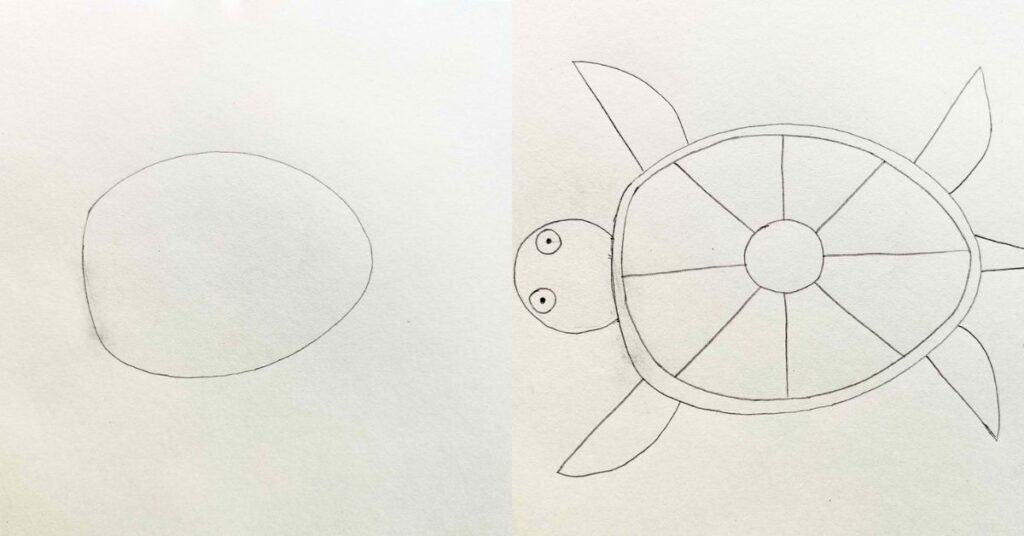 3 Simple and Cute Turtle Drawing Ideas for Kids: Step-by-Step Guide ...