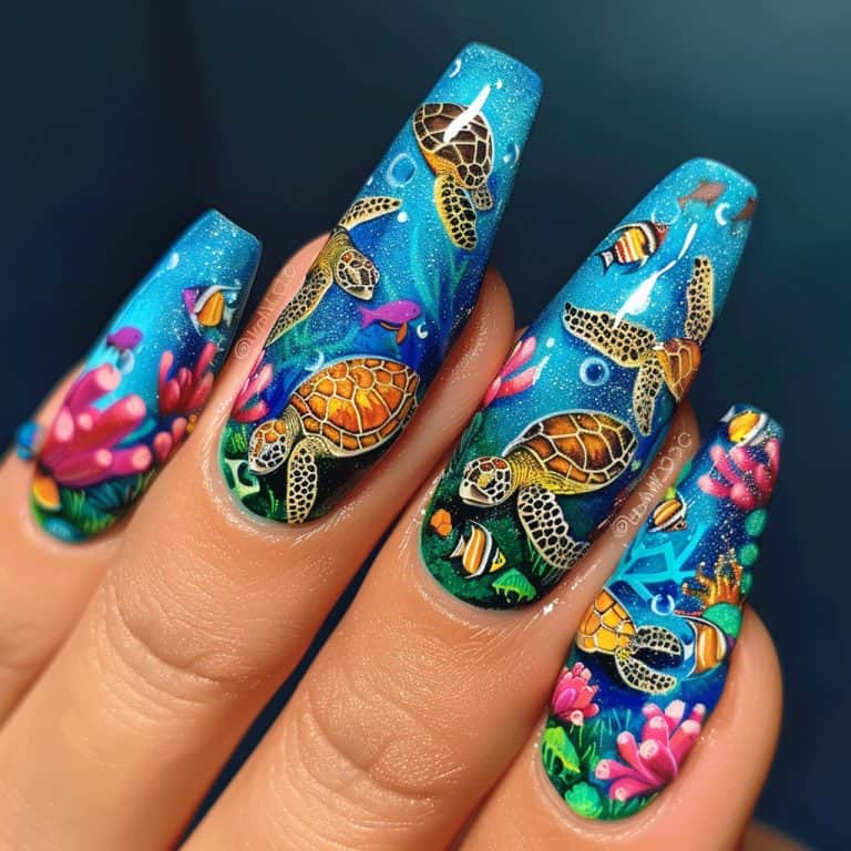 100 Turtle-Themed Nail Art Ideas For Creative Owners! – The Turtle Hub